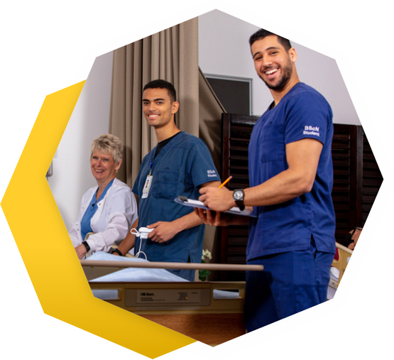 Nursing students in placement